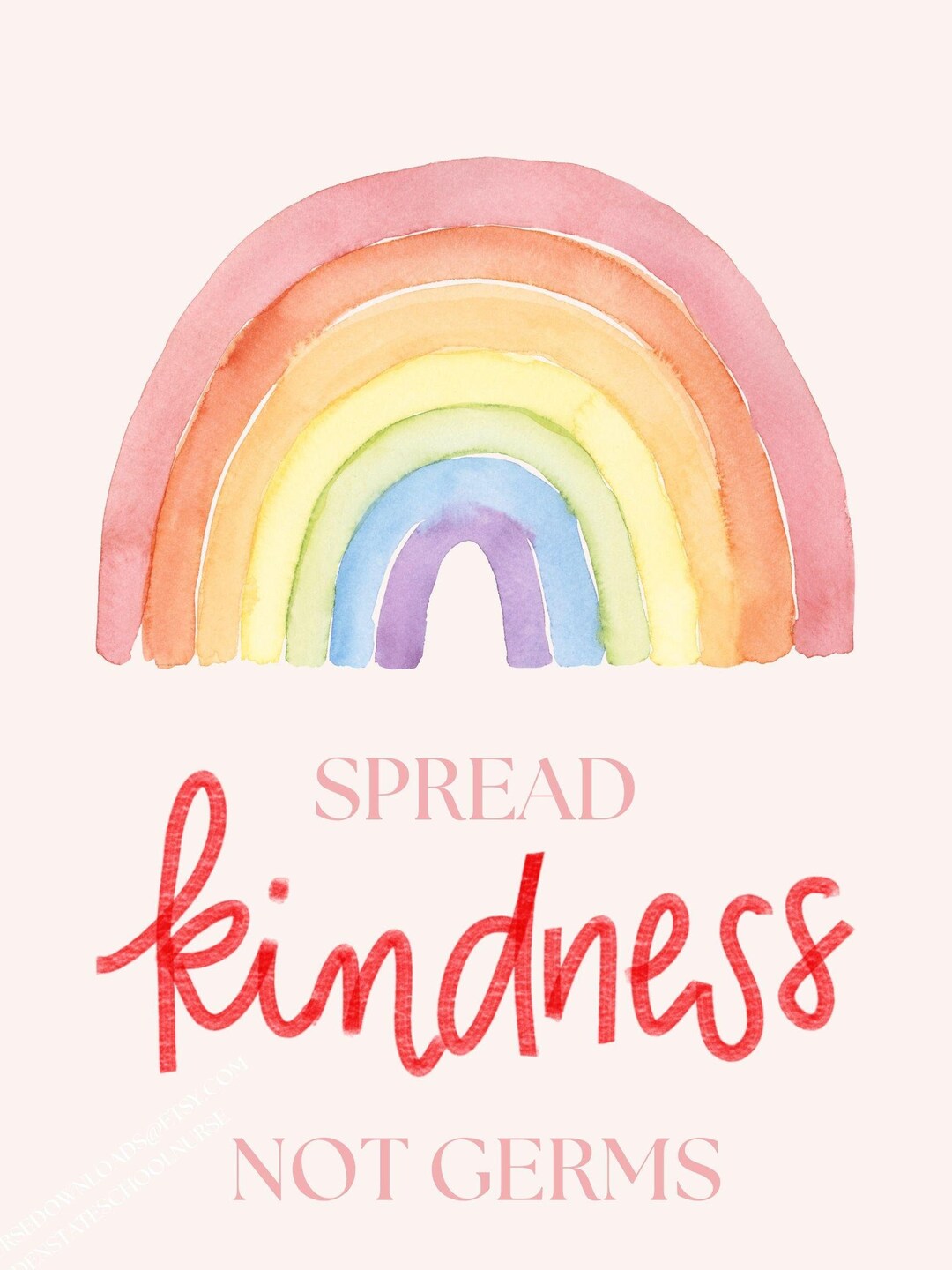 Spread Kindness Not Germs- School Nurse Health Office Poster - Etsy