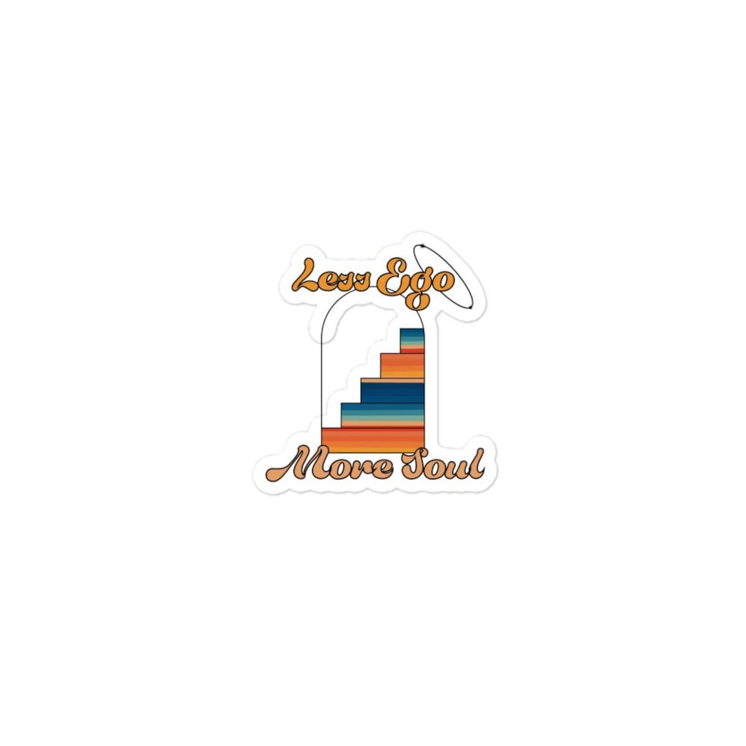 Retro 'less Ego More Soul' Sticker, Boho Car Decal - Etsy