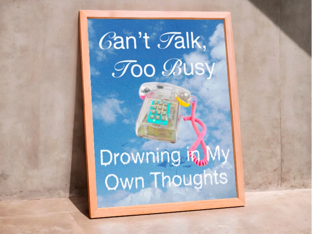 Y2K Poster, Retro Quote Wall Print, Gen Z Gifts, Wall Decor, Printable ...