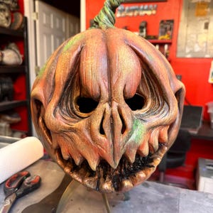 Pumpkin Head Mask - Etsy