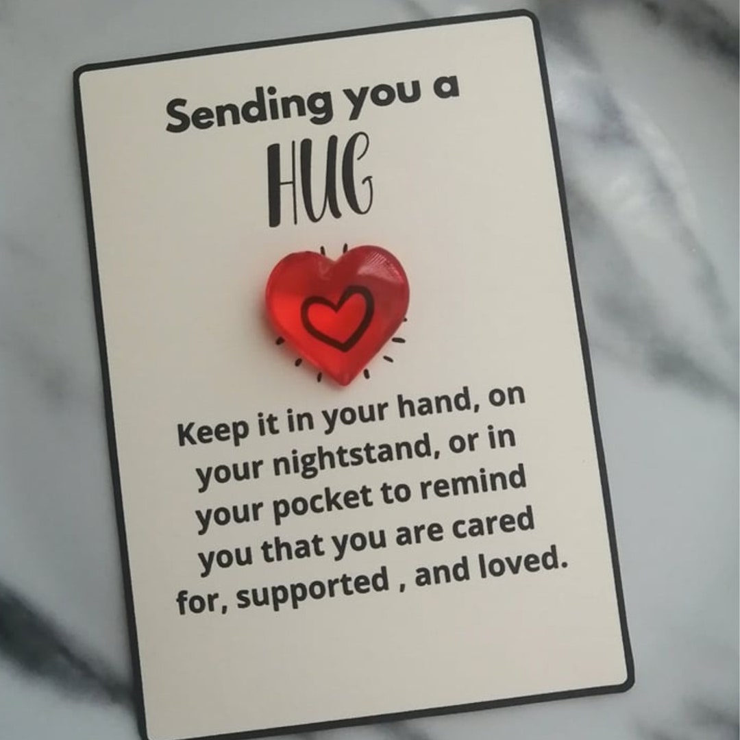 Pocket Heart, Sending a Hug, I Miss Gift, Anxiety Gift, Get Well Gift ...