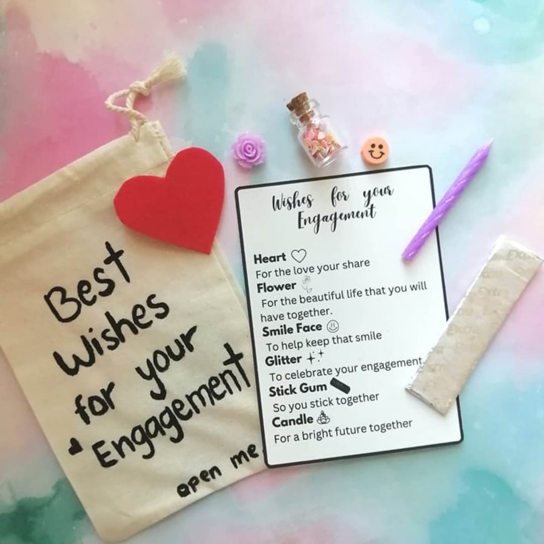 Gift for Engagement Wishes, Fun Gift Engagement, Gift for Couples ...