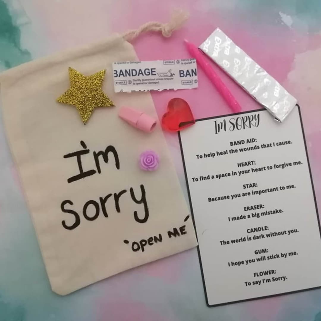 Little Bag of I'm Sorry, I'm Sorry Gift for Best Friend, Unique Way to ...