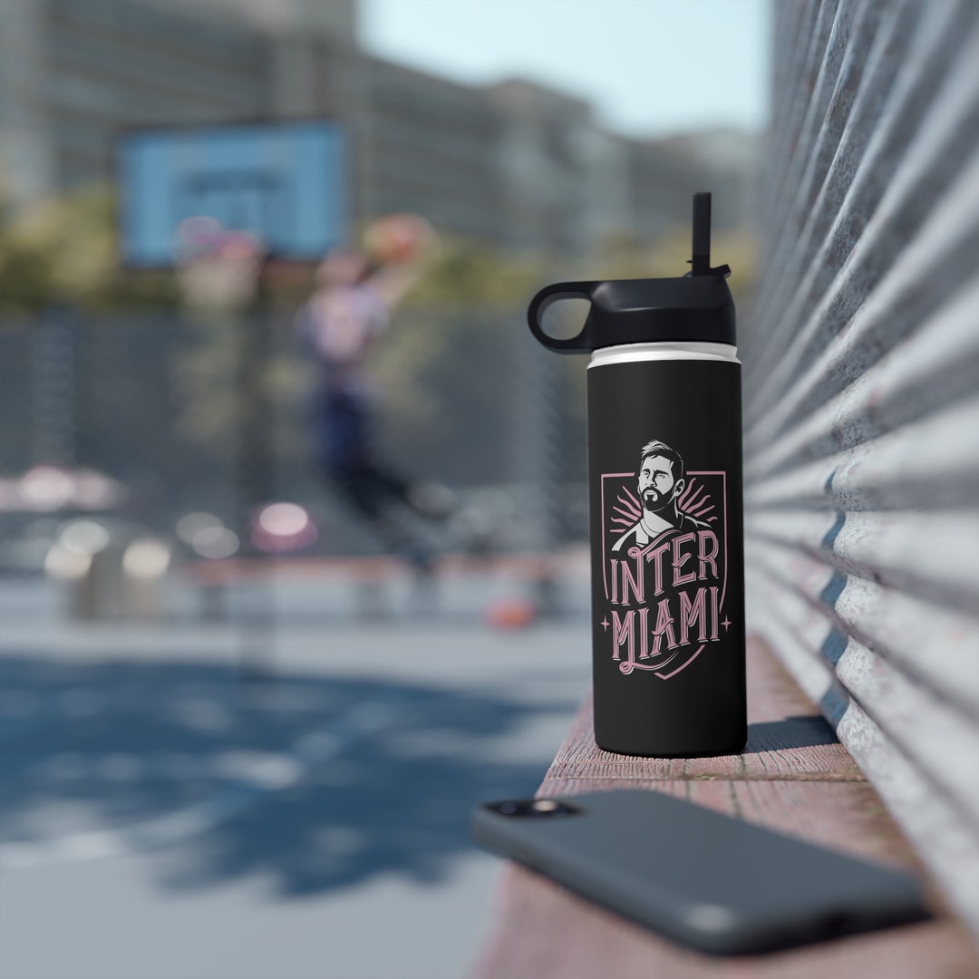 Inter Miami Stainless Steel Water Bottle, Standard Lid, Inter Miami ...
