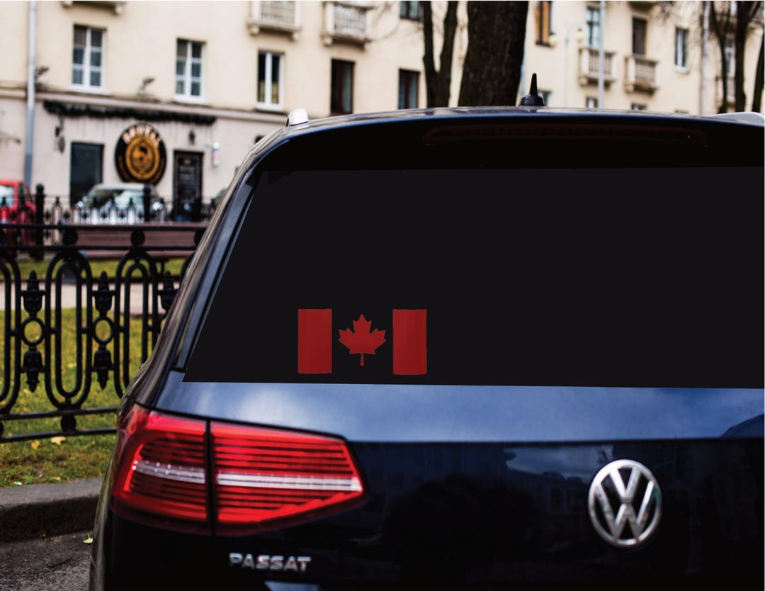 Canada Flag Decal: Car Window Sticker, Laptop Decal (pair) - Etsy