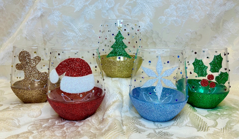 Christmas Glassware - Etsy