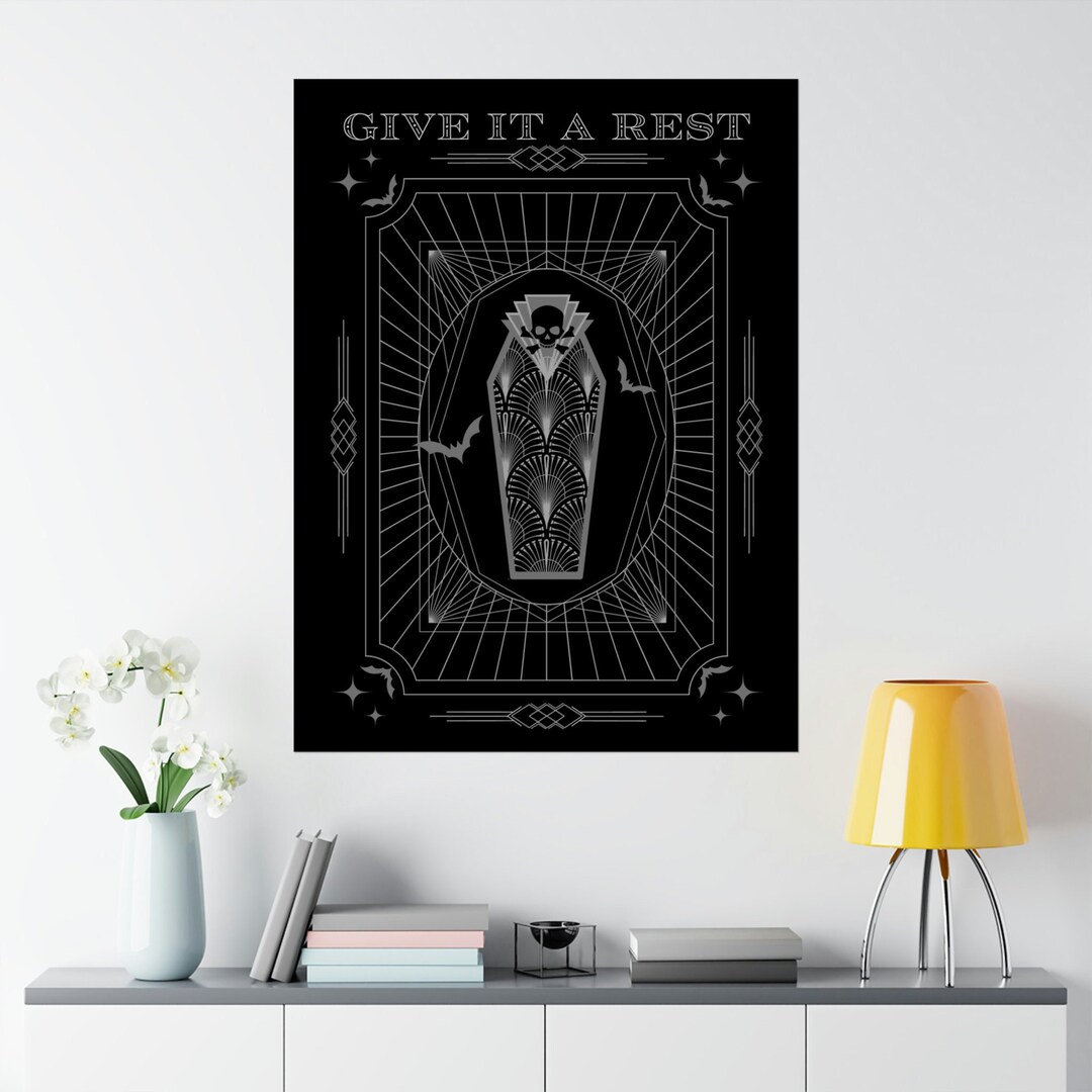 Artful Art Deco Poster for Gothic Bedroom or Halloween Decor, Give It a ...