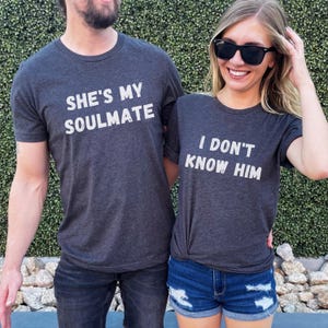 Matching Couples Shirts, Funny His and Hers T-shirts, Soulmate Shirt ...