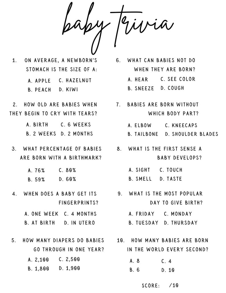 Minimalist Baby Shower Games Bundle | Baby Shower Games | Baby Shower ...