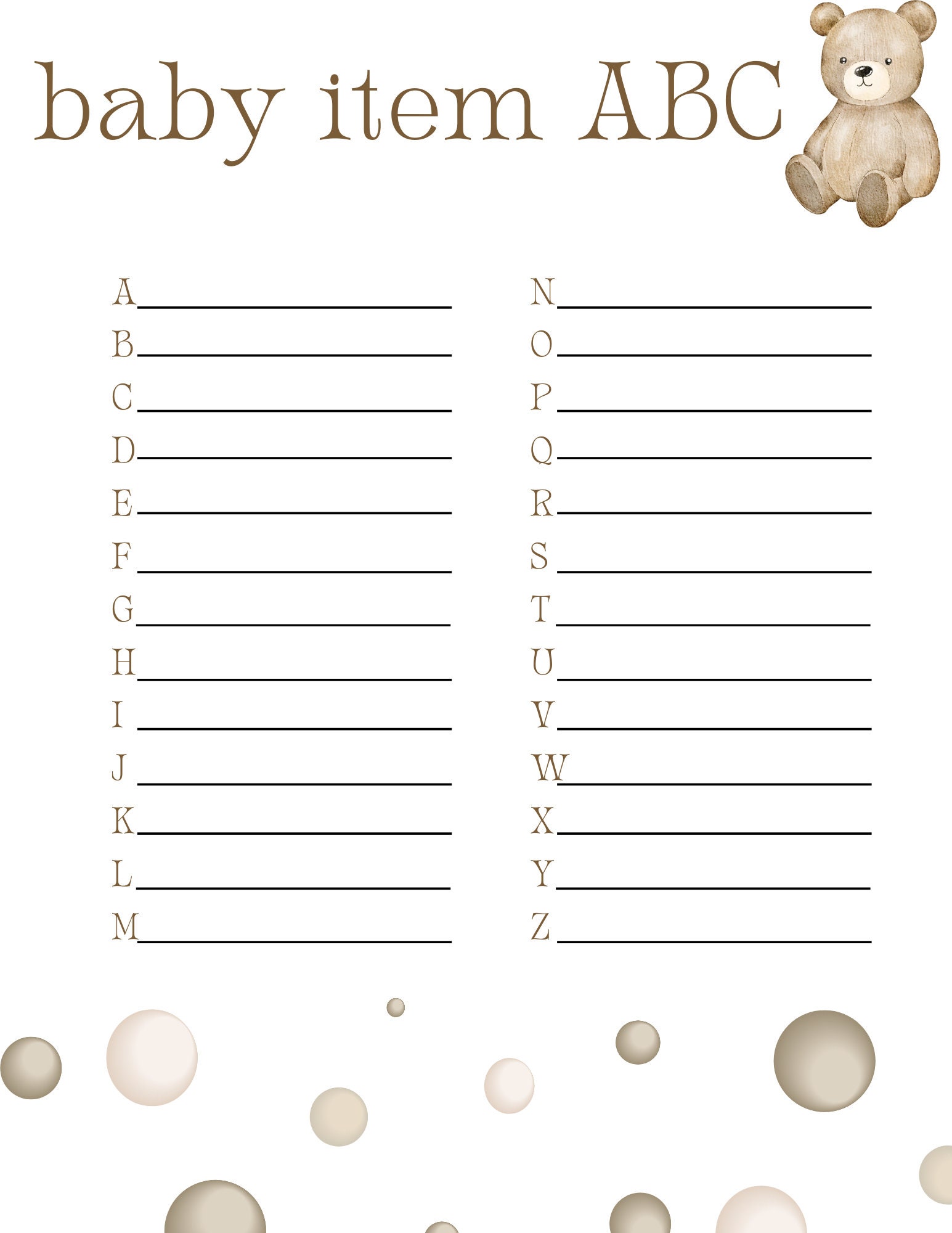 Teddy Bear Theme Baby Shower Game Bundle | Baby Shower Games | Baby ...