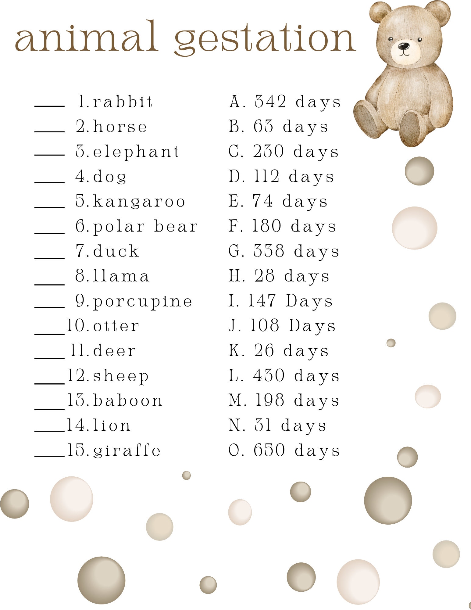 Teddy Bear Theme Baby Shower Game Bundle | Baby Shower Games | Baby ...