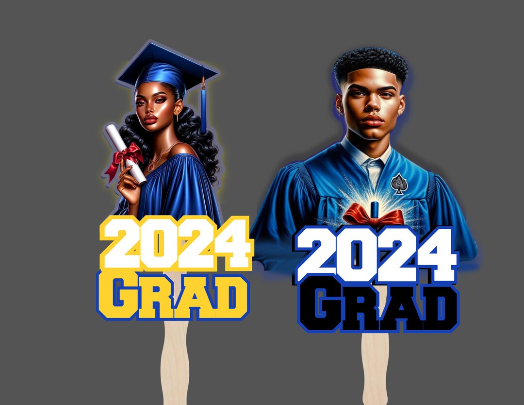 Class of 2024 Graduation Fan Template - Digital Download for Canva - Etsy