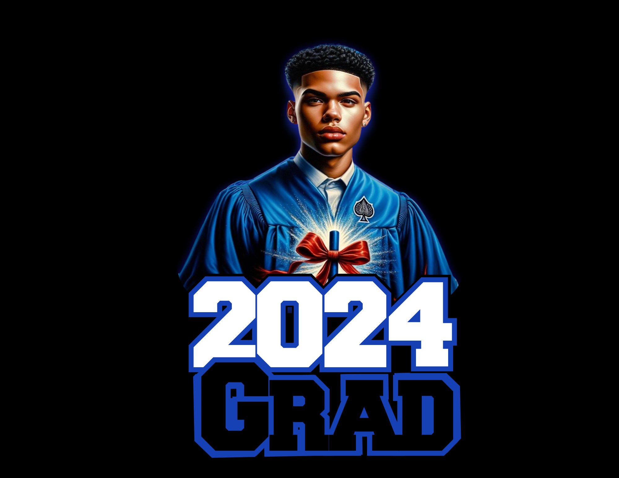 Class of 2024 Graduation Fan Template - Digital Download for Canva - Etsy