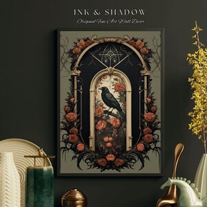 Dark Cottagecore Bedroom Art Poster Print Gothic Room Decor Crowcore ...