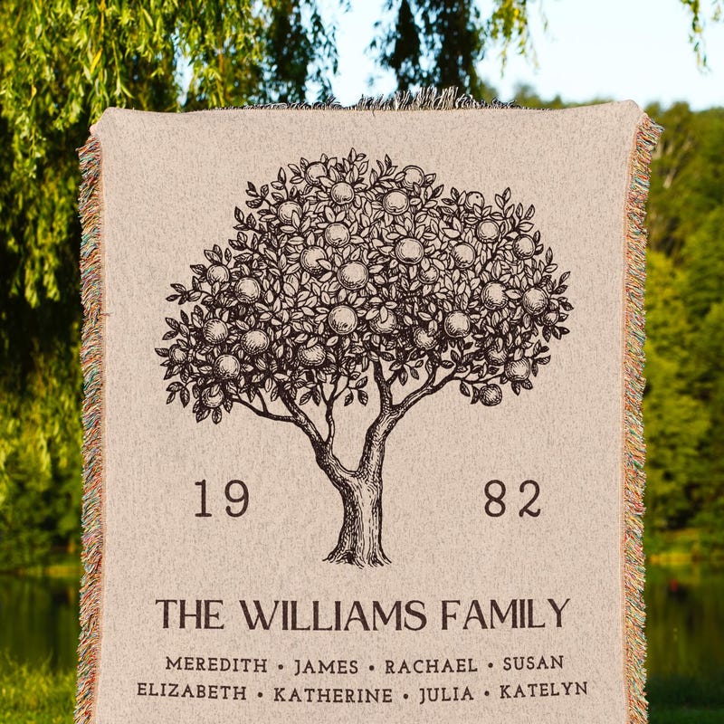 Embroidered Family Tree - Etsy