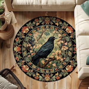 Dark Academia Crowcore Rug | Ethereal Bedroom Decor William Morris ...