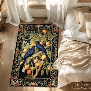 Woodland Gothic Raven Rug Crowcore Home Decor | Cottagegoth Moody ...