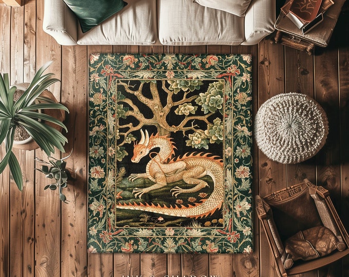 Fantasy Inspired Area Rug Dark Academia Gothic Book Nook Decor ...