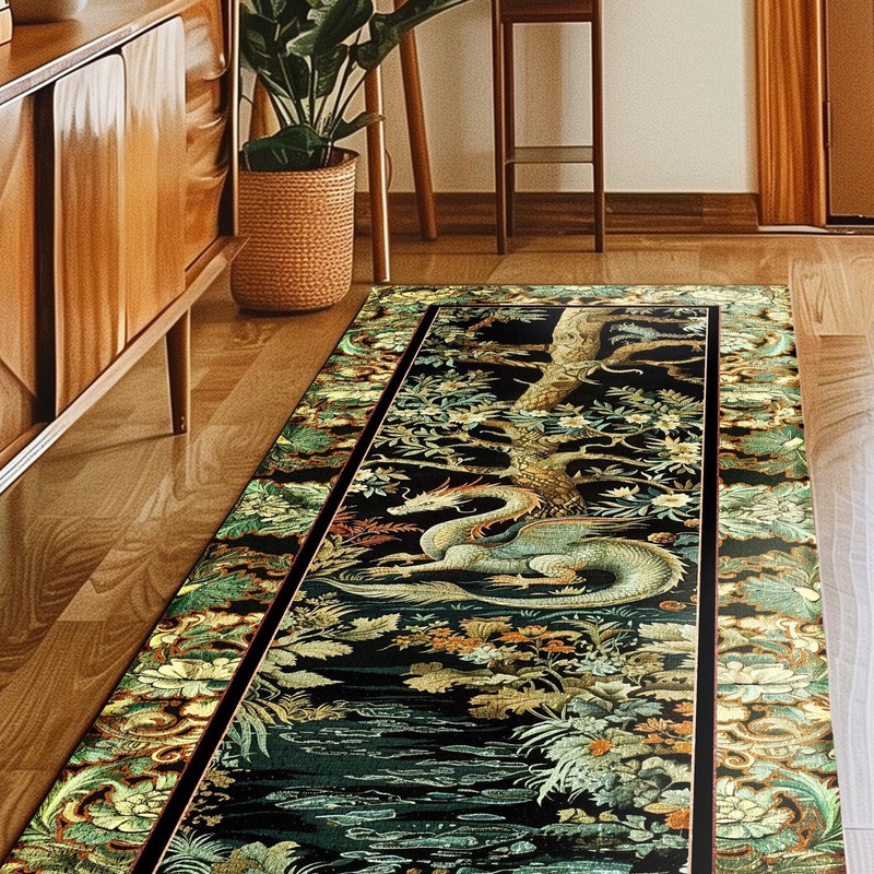 Chinese Dragon Floor Runner - Etsy