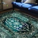 Boho Olive Green Floor Rug Classic Ornate Victorian Rug With Sage Green ...