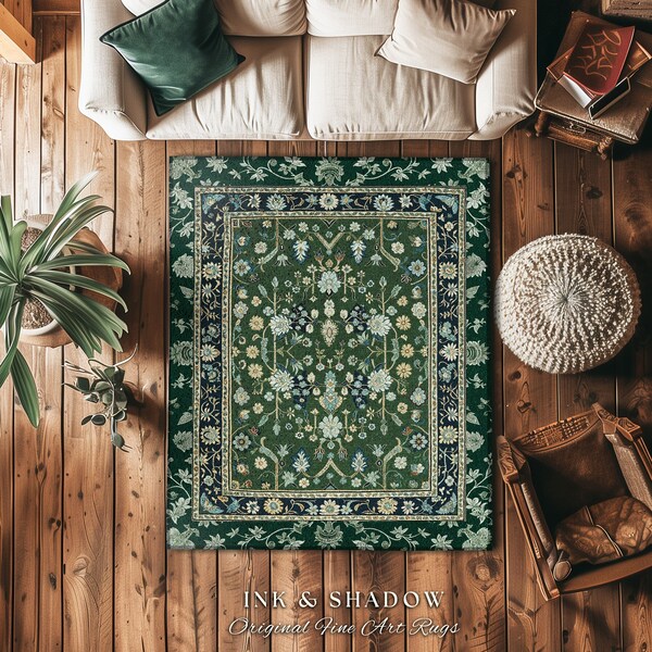 Green Area Rug - Etsy