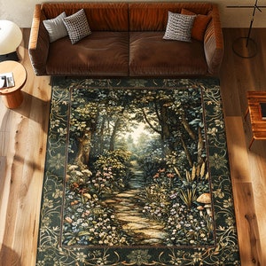 Fairy Meadow Mushroom Forest Rug | Mystic Academia Folklore Inspired ...