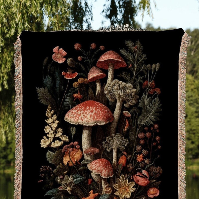 Mushroom Tapestry - Etsy