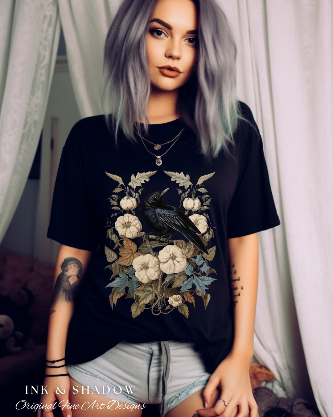 Crowcore Clothing Dark Cottagecore Shirt Comfort Colors Tshirt ...