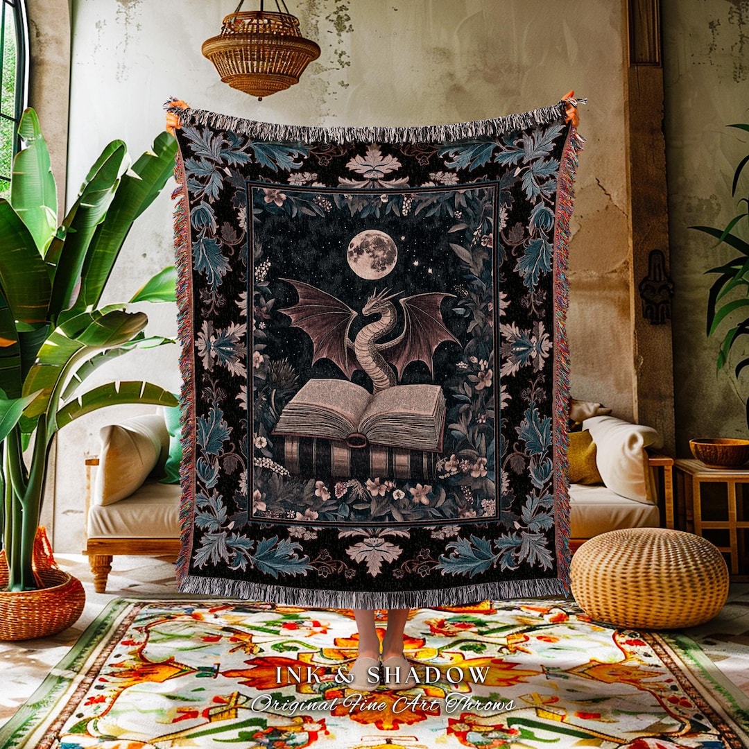 Dark Magic Dragon Theme Tapestry | Mystic Academia Medieval Fantasy ...