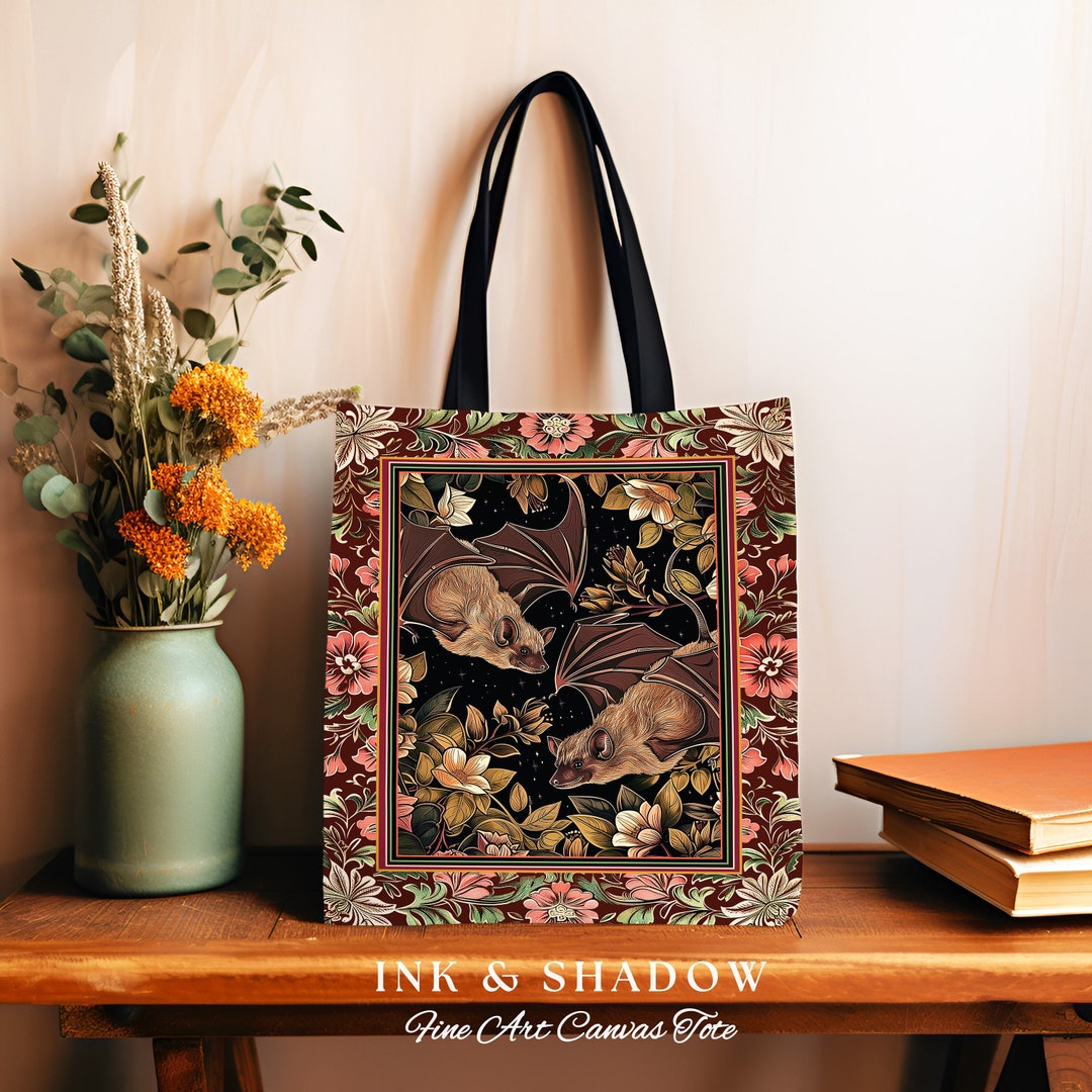 Celestial Bat Tote Bag Gothic Gift for Goths Dark Cottagecore Dark ...