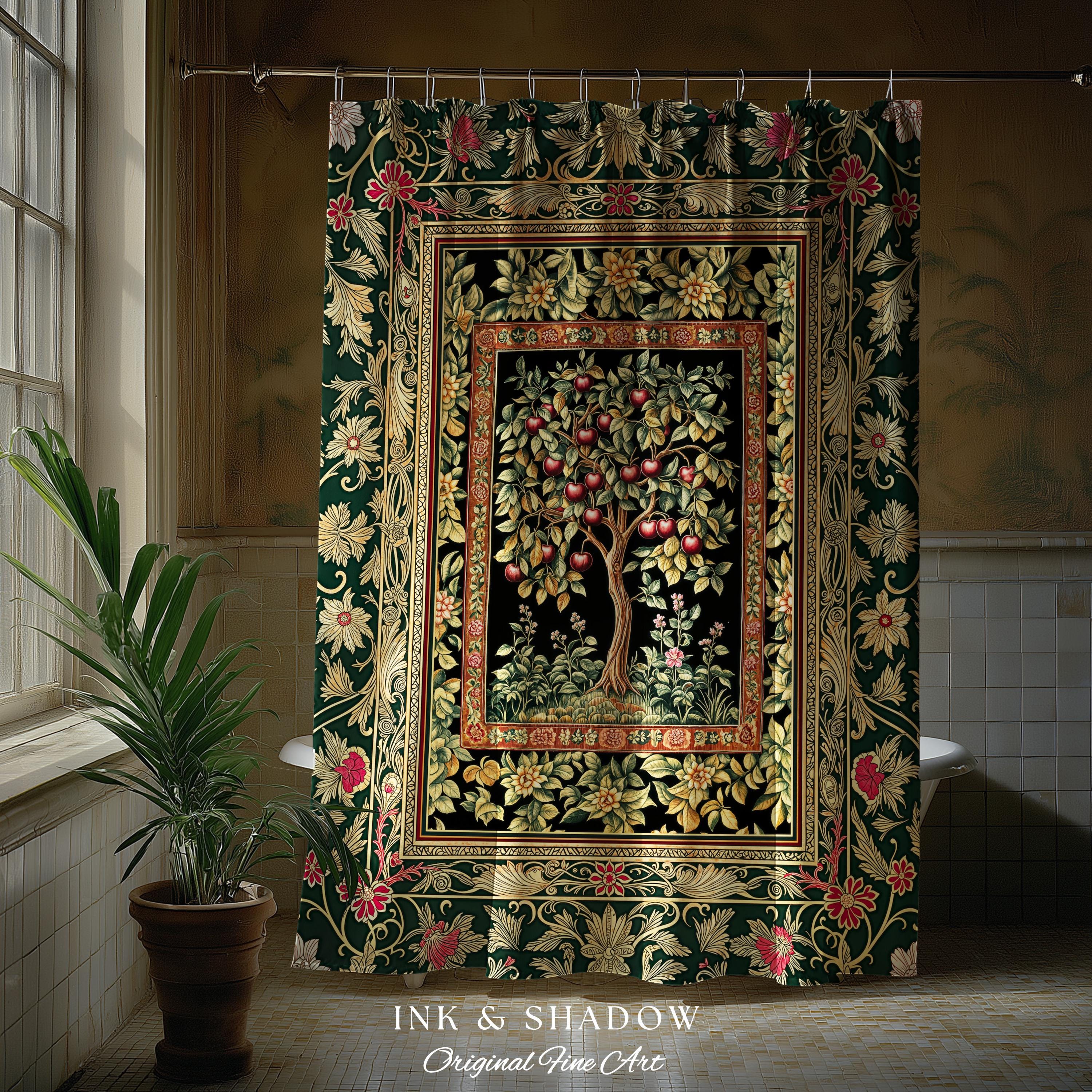 Storybook Gothic Cherry Tree Shower Curtain | Romantic Woodland ...