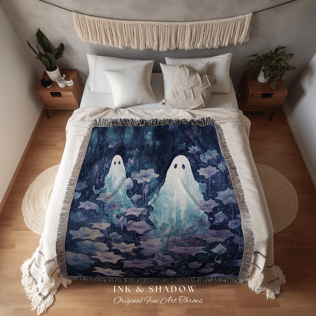 Celestial Ghost Tapestry Floral Room Decor Vintage Ghost Tapestry ...