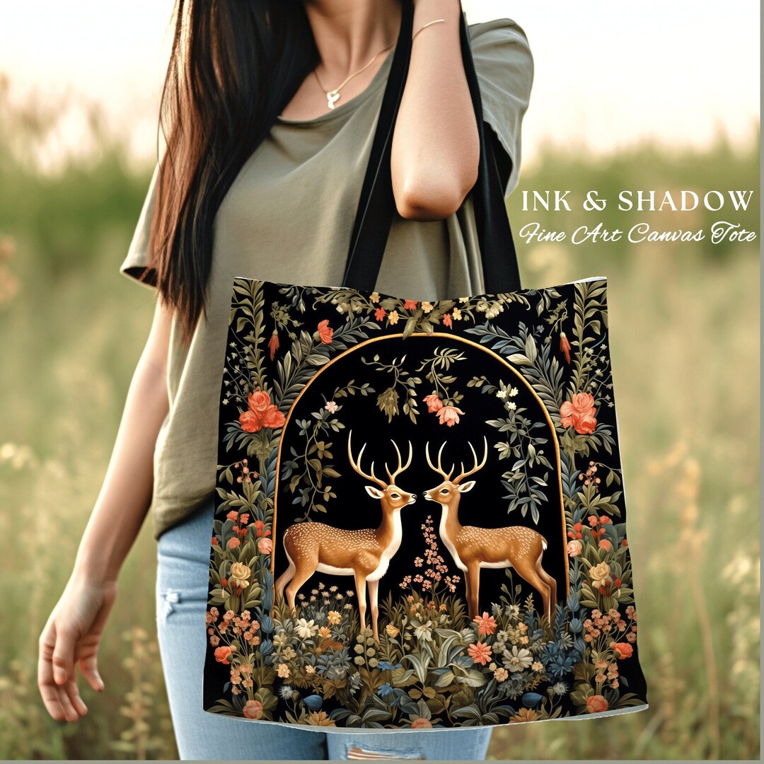 Forest Spirits Tapestry Tote | Folklore Aesthetic Shoulderbag Woven ...