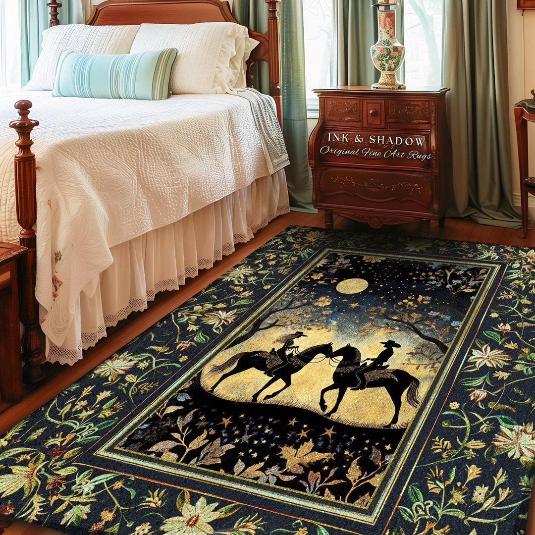 Whimsigothic Western Rug Cute | Storybook Book Nook Area Rug Ethereal ...