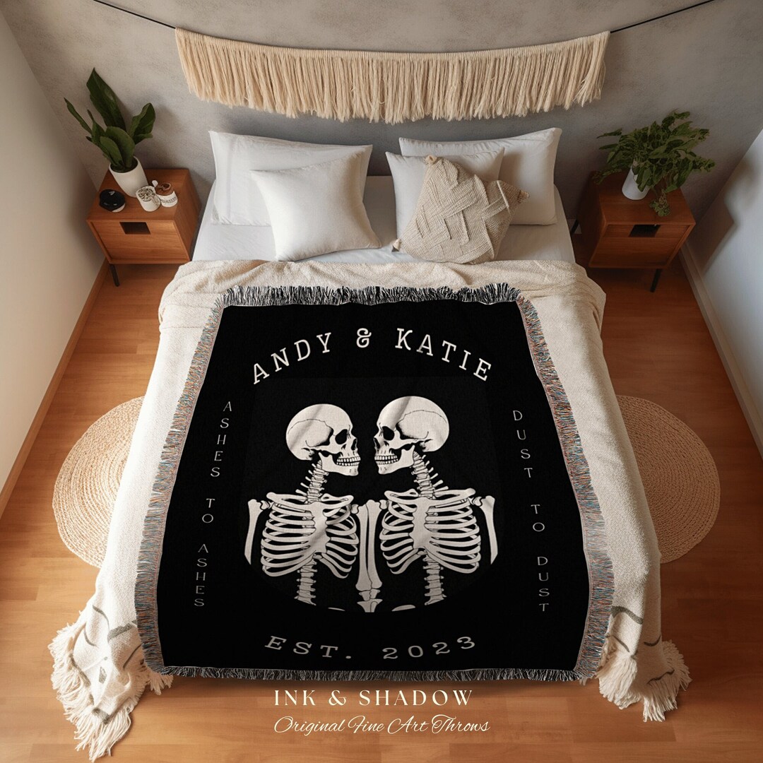 Personalized Skeleton Blanket | Ashes to Ashes, Dust to Dust Minimalist ...