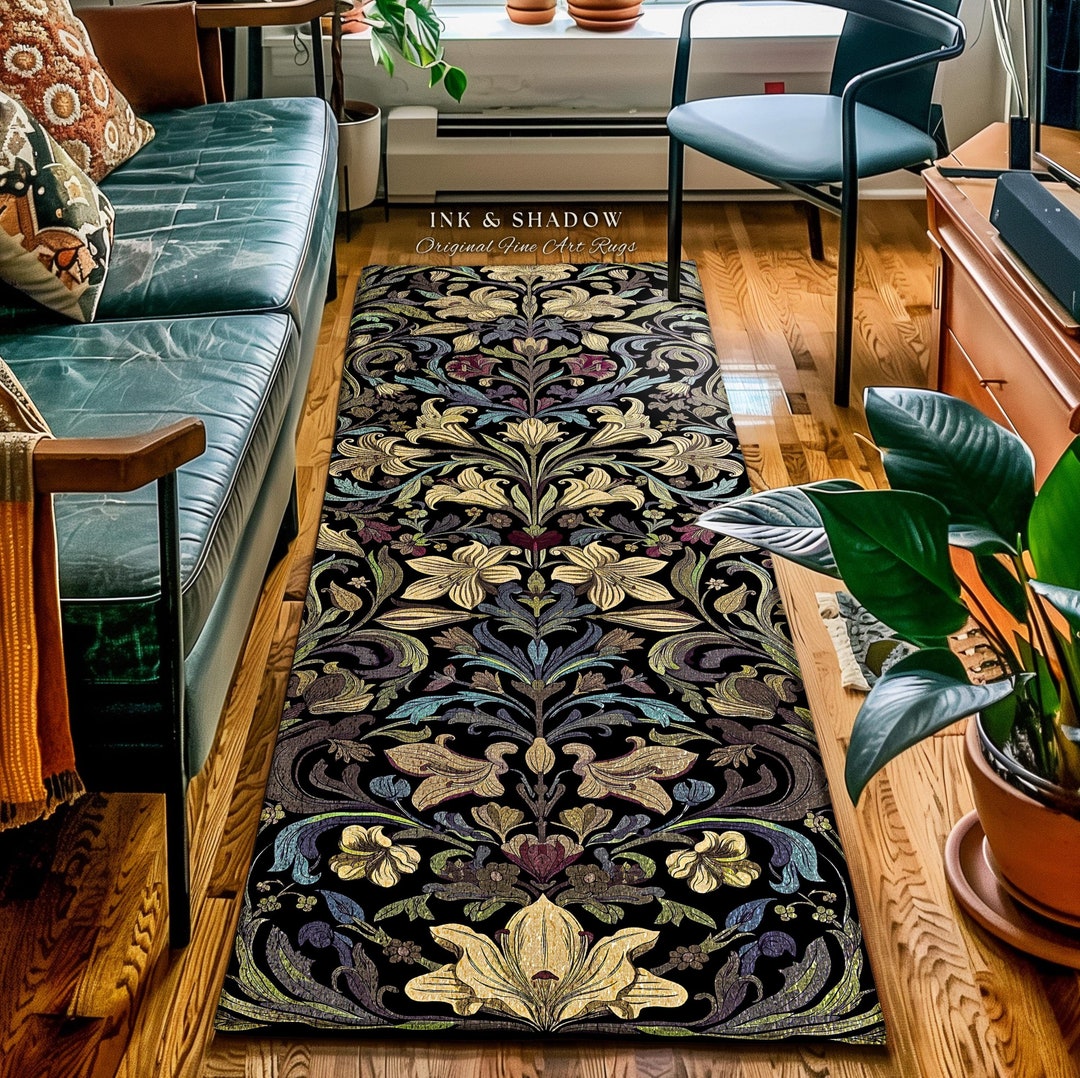 Whimsical Farmhouse Elegance Retro Art Nouveau Runner Antique Pattern ...