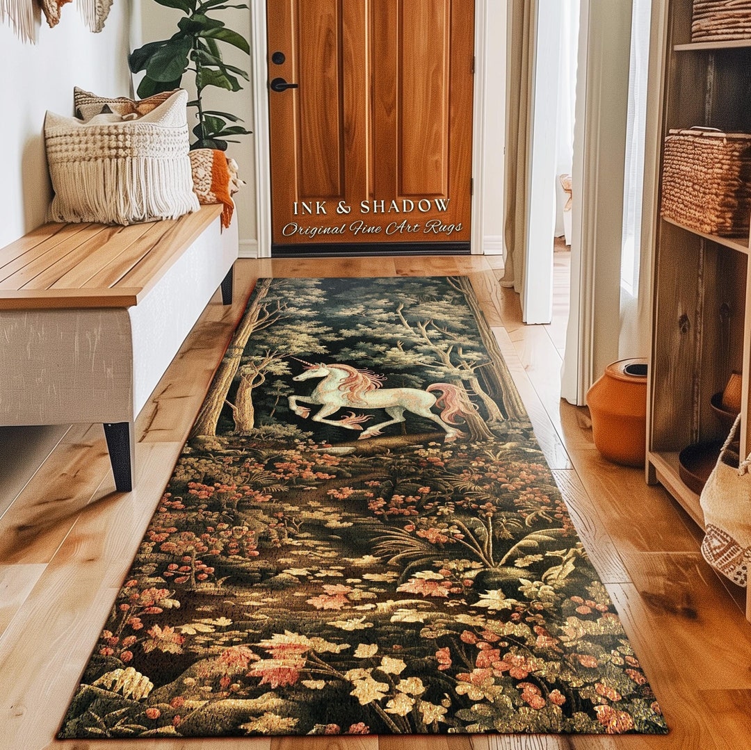 Cottagecore Home Decor Fairytale Unicorn Hallway Runner Boho Forestcore ...