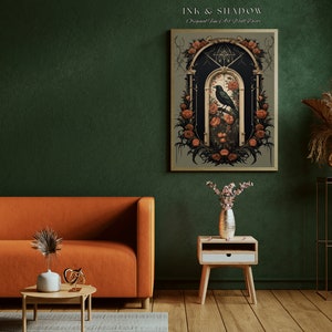 Dark Cottagecore Bedroom Art Poster Print Gothic Room Decor Crowcore ...