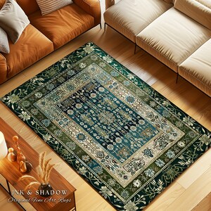 Sage Green Boho Area Rug | Aestheetic Living Room Pastel Blue Home ...