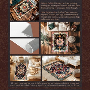 Bohemian Inspired Area Rug Cottagecore Ornate Boho Bedroom Rug Pink ...