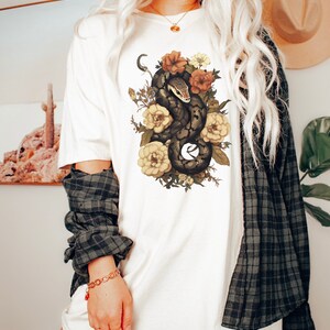 Dark Academia Clothing Gothic Serpent Art Comfort Colors Tshirt ...