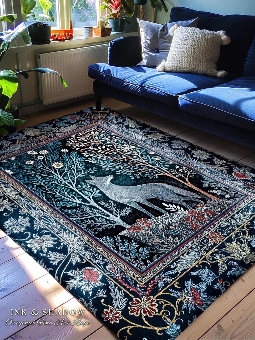 Rustic Storybook Cabin Rug | Bohemian Hygge Aesthetic Scandinavian ...