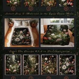 Dark Woodland Tapestry Blanket | Whimsigoth Wall Art Woven Blanket ...