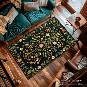 Boho Scandinavian Floral Area Rug Wildflower Aesthetic Danish Pastel ...