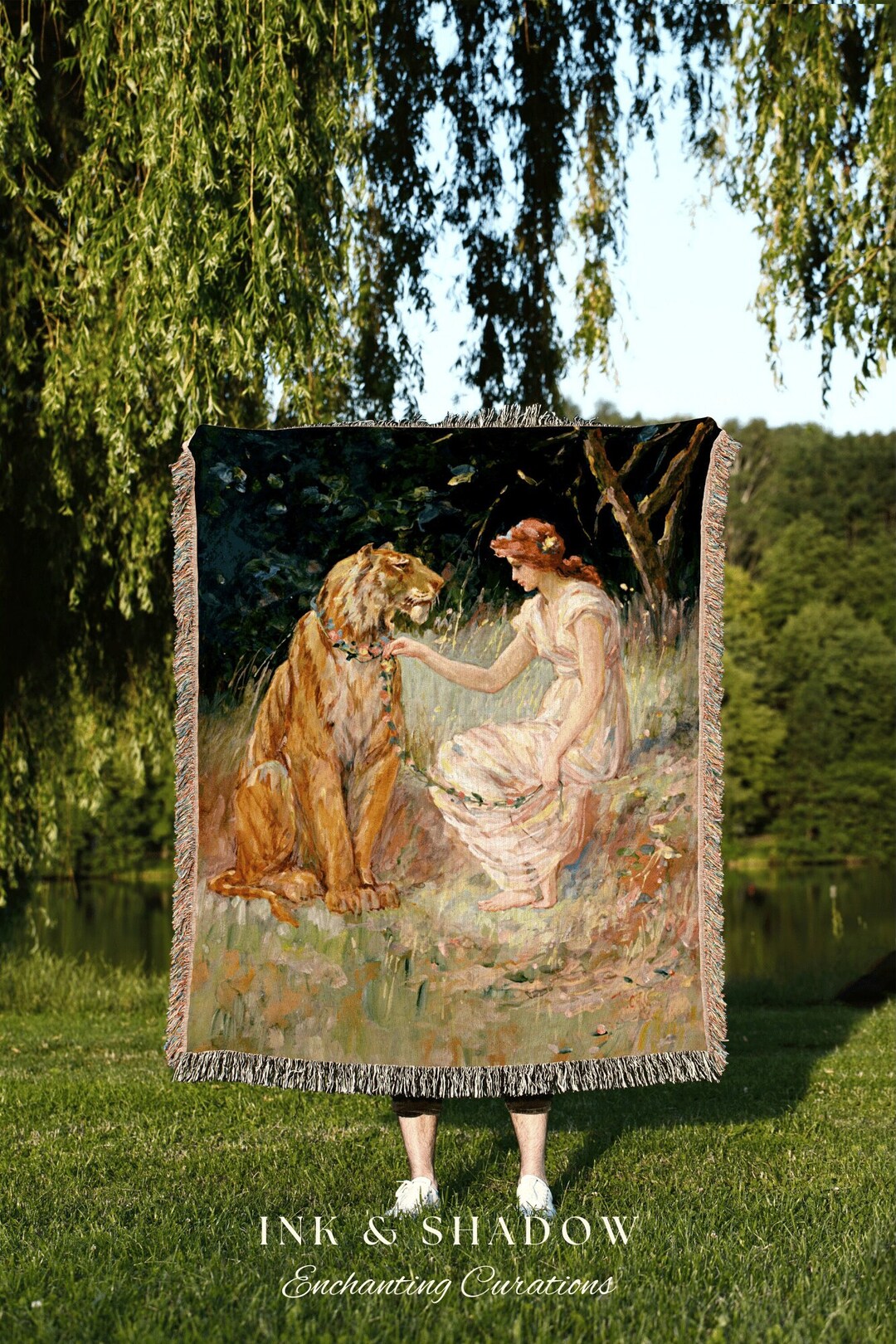 Druid Painting Renaissance Tapestry Woven Wall Hanging Gothic ...