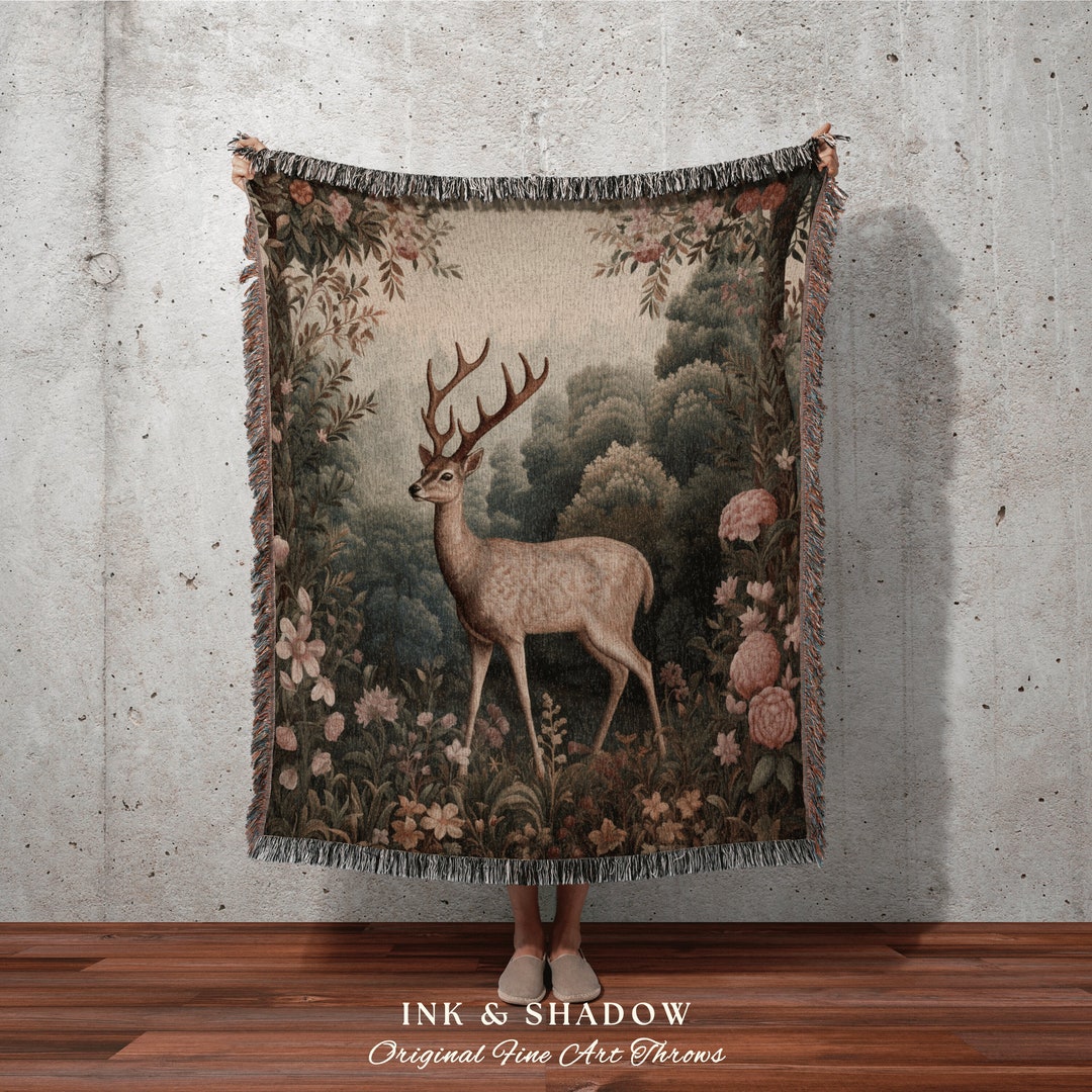 Enchanted Forest Mystic Blanket | Mystical Aesthetic Folklore Tapestry ...