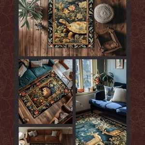 Ornate Floral Bedroom Rug | Tortoise Decor William Morris Style ...