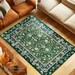 Muted Green Boho Area Rug Rustic Aesthetic Living Room Pastel Green ...