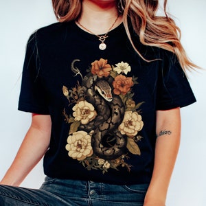 Dark Academia Clothing Gothic Serpent Art Comfort Colors Tshirt ...