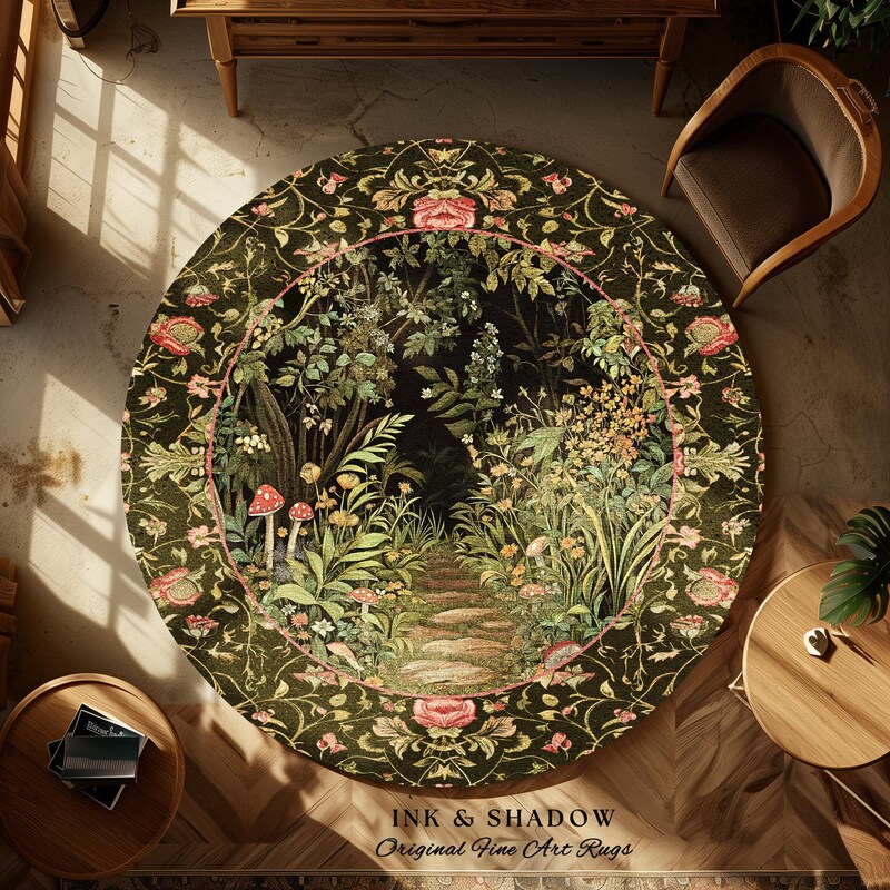 Magical Forest Round Rug - Etsy